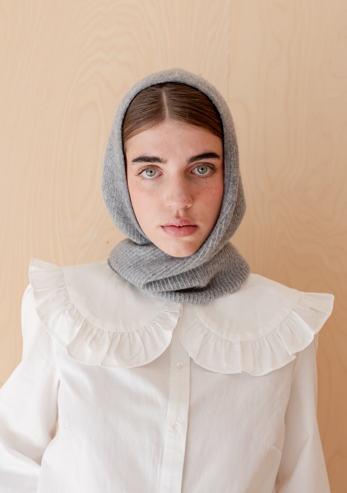 Merino Hood in Grey Two-Tone – TBCo