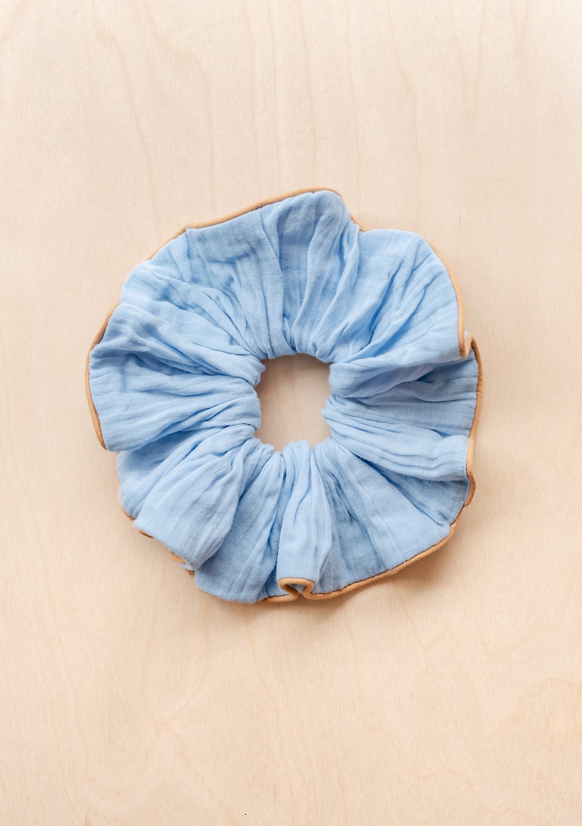 Cotton Oversized Scrunchie in Blue – TBCo