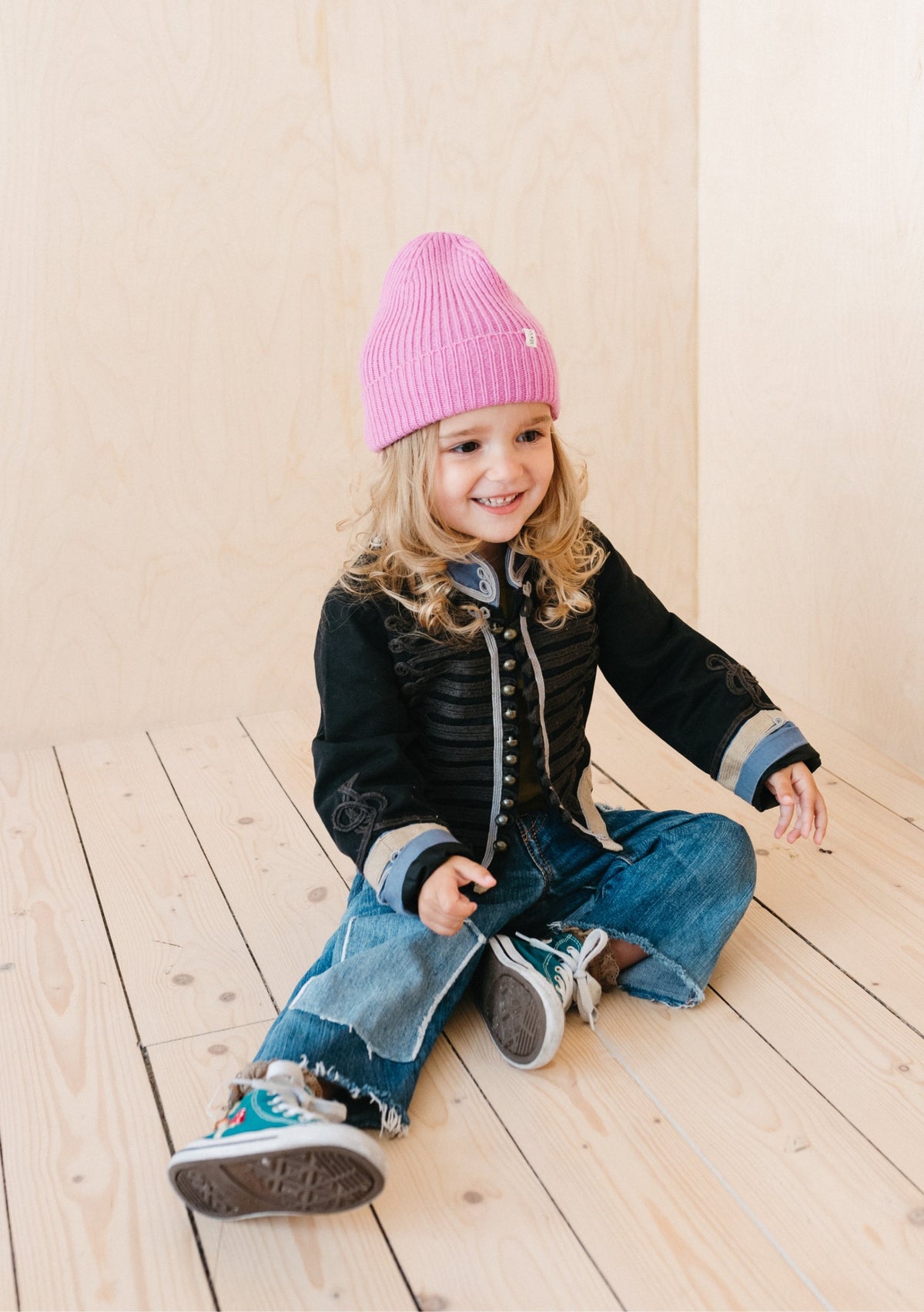 Merino Wool Kids Beanie in Pink – TBCo