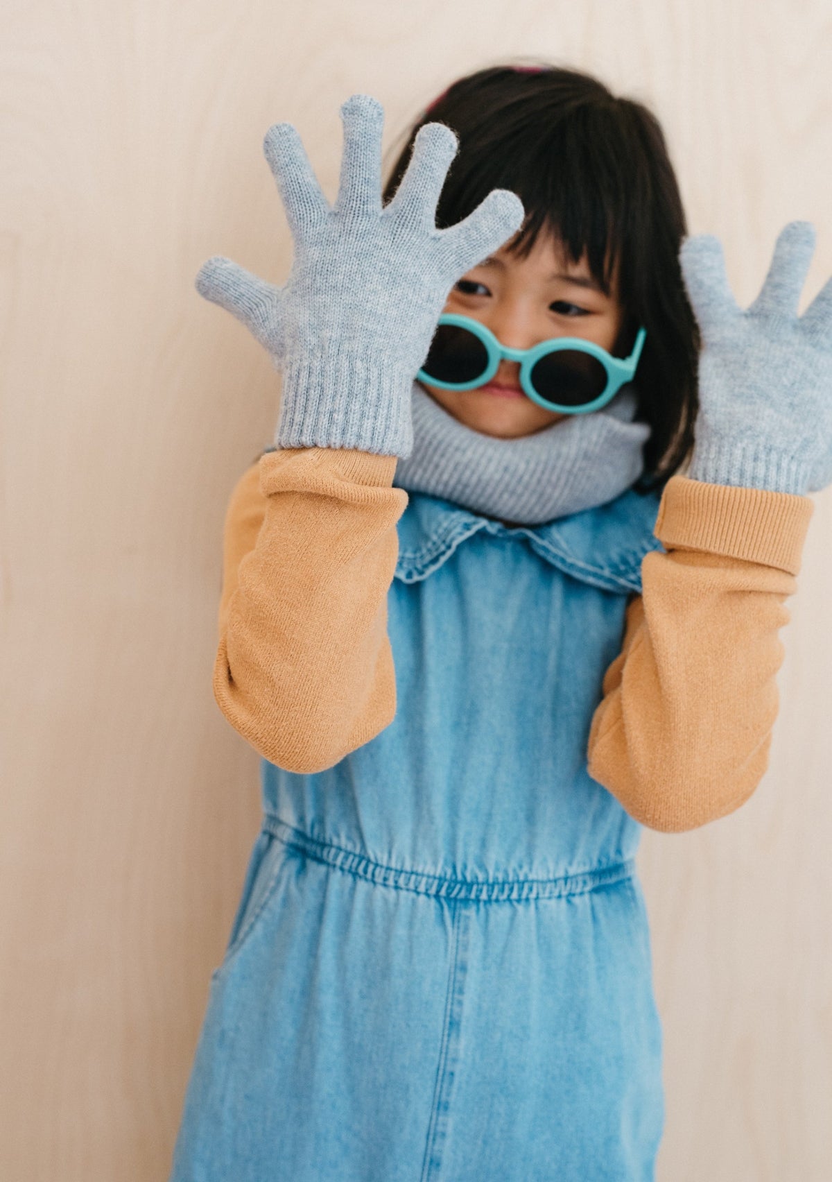 Merino Wool Kids Gloves in Light Grey Melange – TBCo