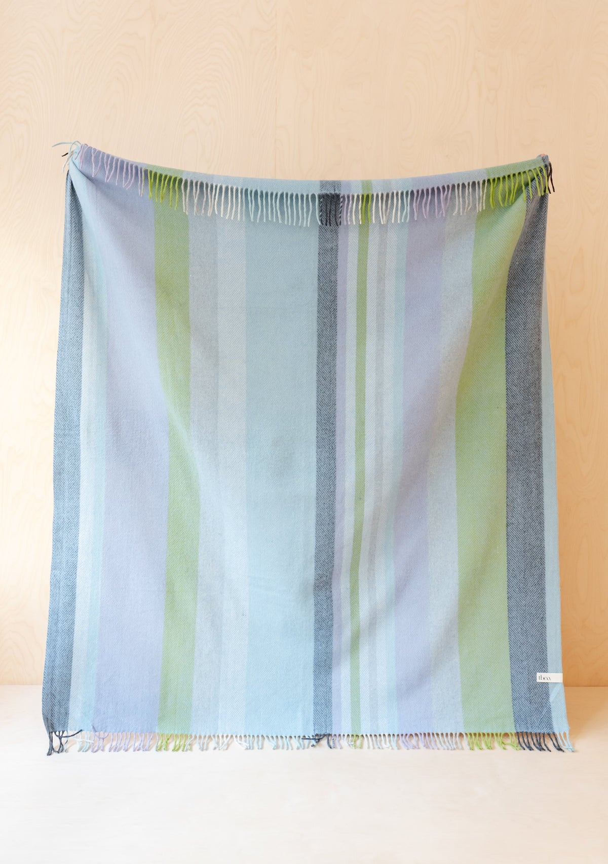 Recycled Wool Blanket in Blue Stripe – TBCo